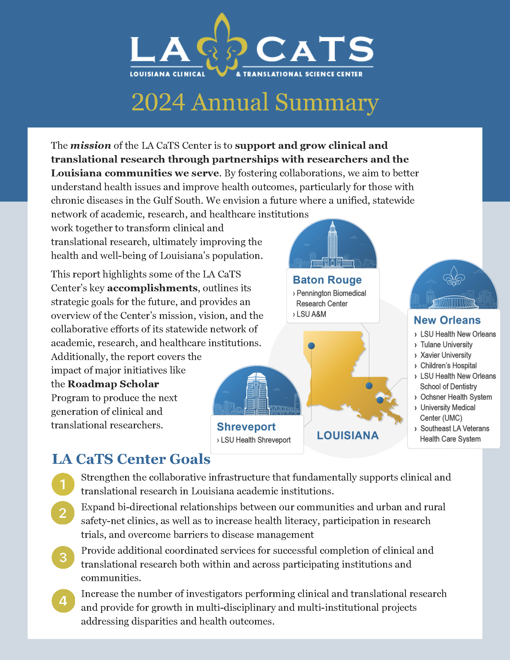 LA CaTS Center Releases Annual Summary
